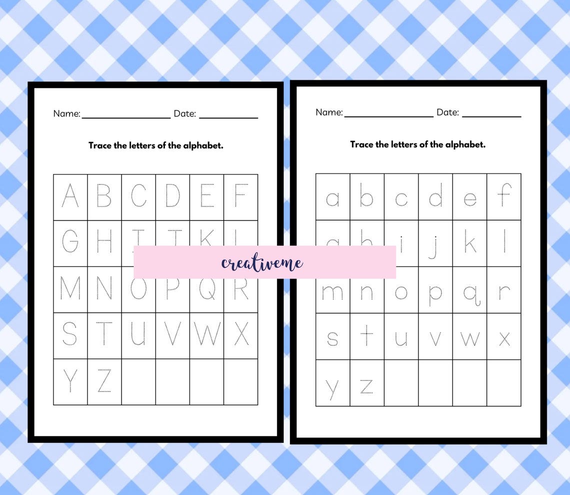 Letter Tracing Worksheet: Uppercase & Lowercase Recognition (digital ...