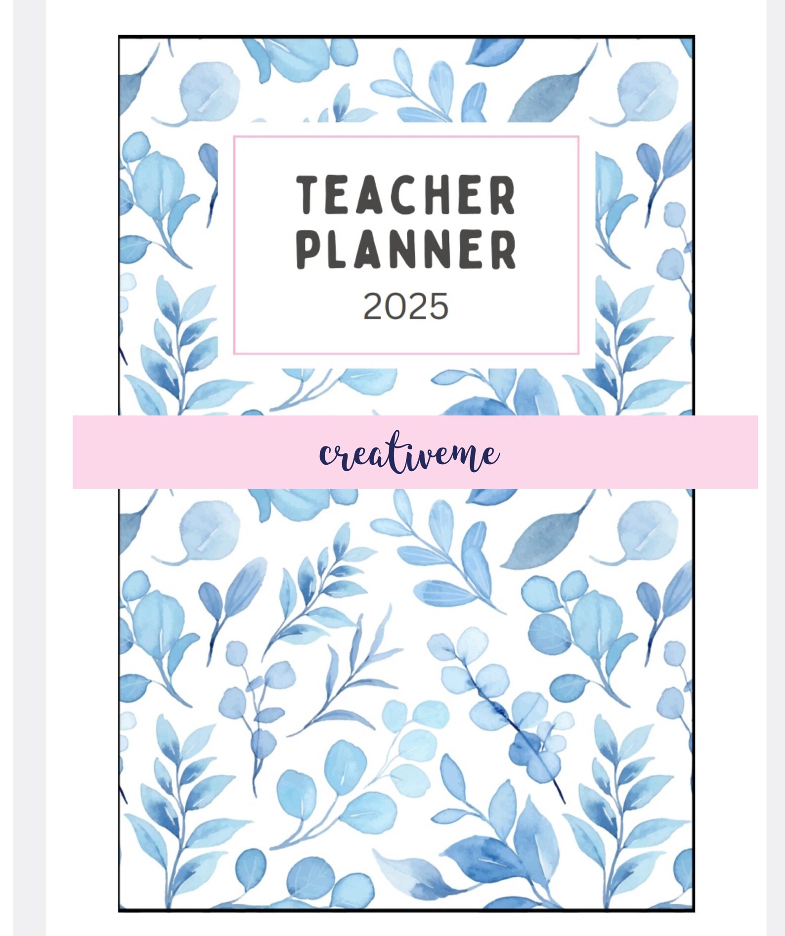 2025 Teacher Planner: Blue Floral A4 Digital Download - Etsy
