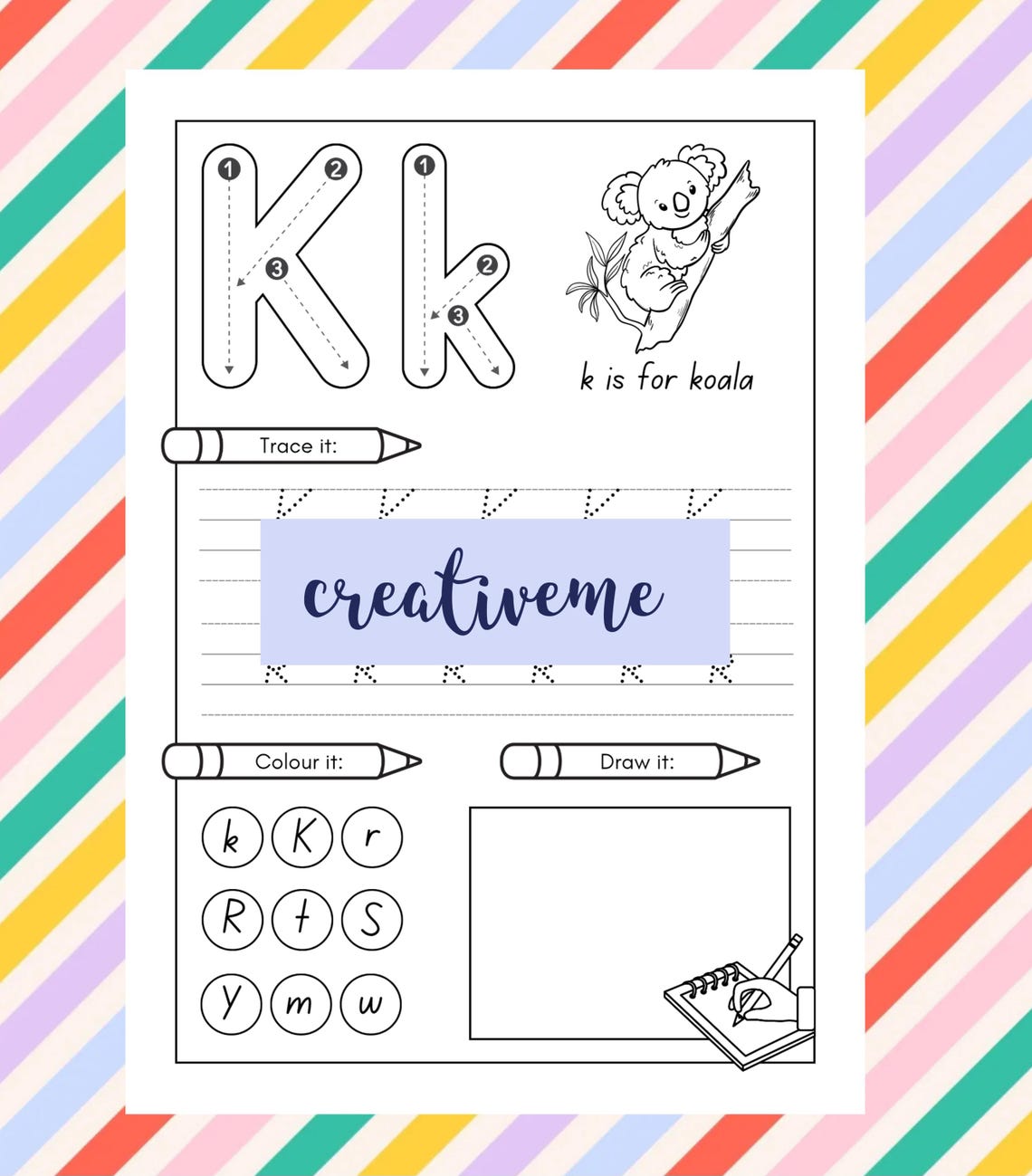 Letter Tracing Coloring & Drawing Activity Sheets. ABC Tracing ...