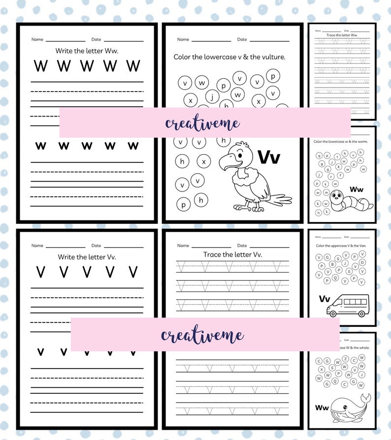 Letter Tracing Worksheet: Uppercase & Lowercase Recognition (digital ...