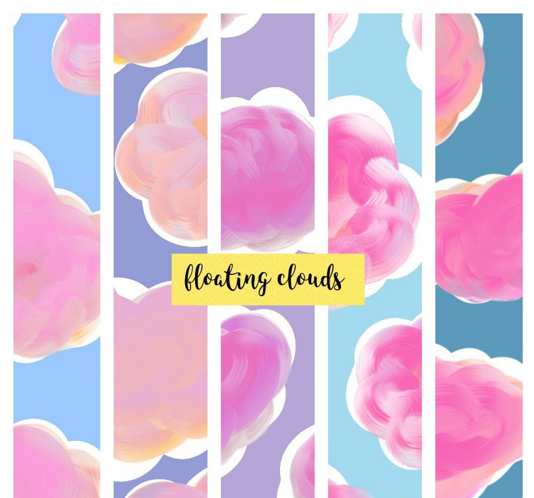 Nubes de colores para artesanías y uso comercial. Cielo vibrante con ...