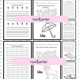 Letter Tracing Worksheet: Uppercase & Lowercase Recognition (digital ...