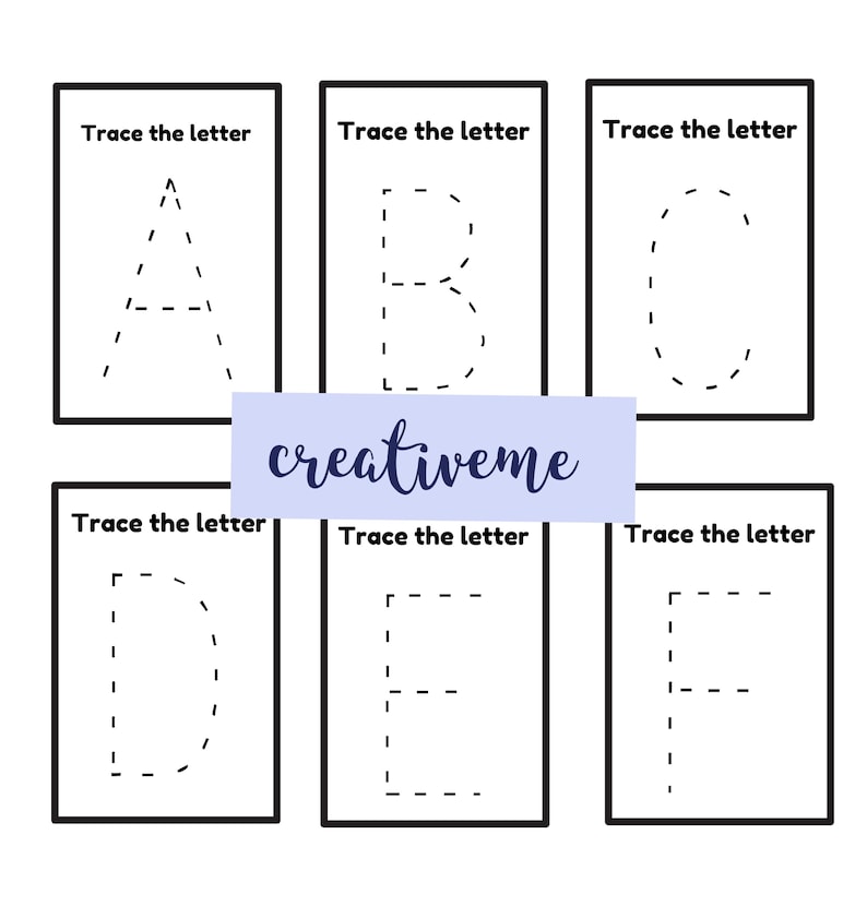 A to Z Letter Tracing Worksheets for Kids (digital Download) - Etsy