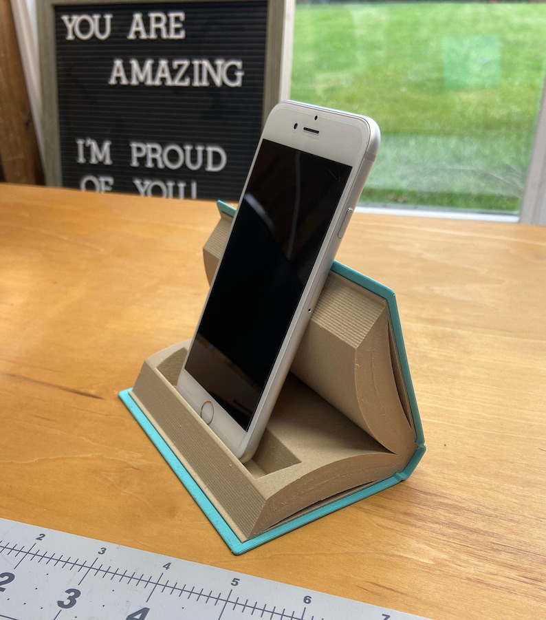 Open Book Phone Stand Show Your Passion for Reading With - Etsy
