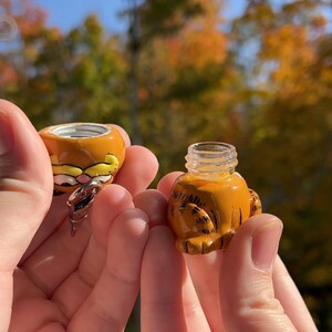 Garfield Stash Jar Keychain | Polymer Clay Stash Jar Nostalgia Cat ...