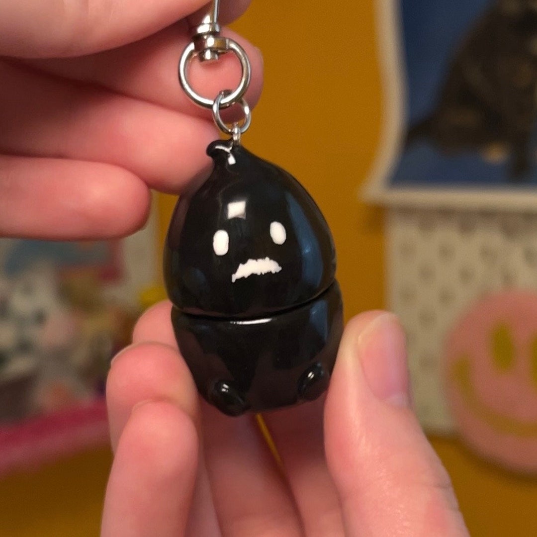 Krobus Stardew Valley Stash Jar Keychain | Polymer Clay Stash Jar ...