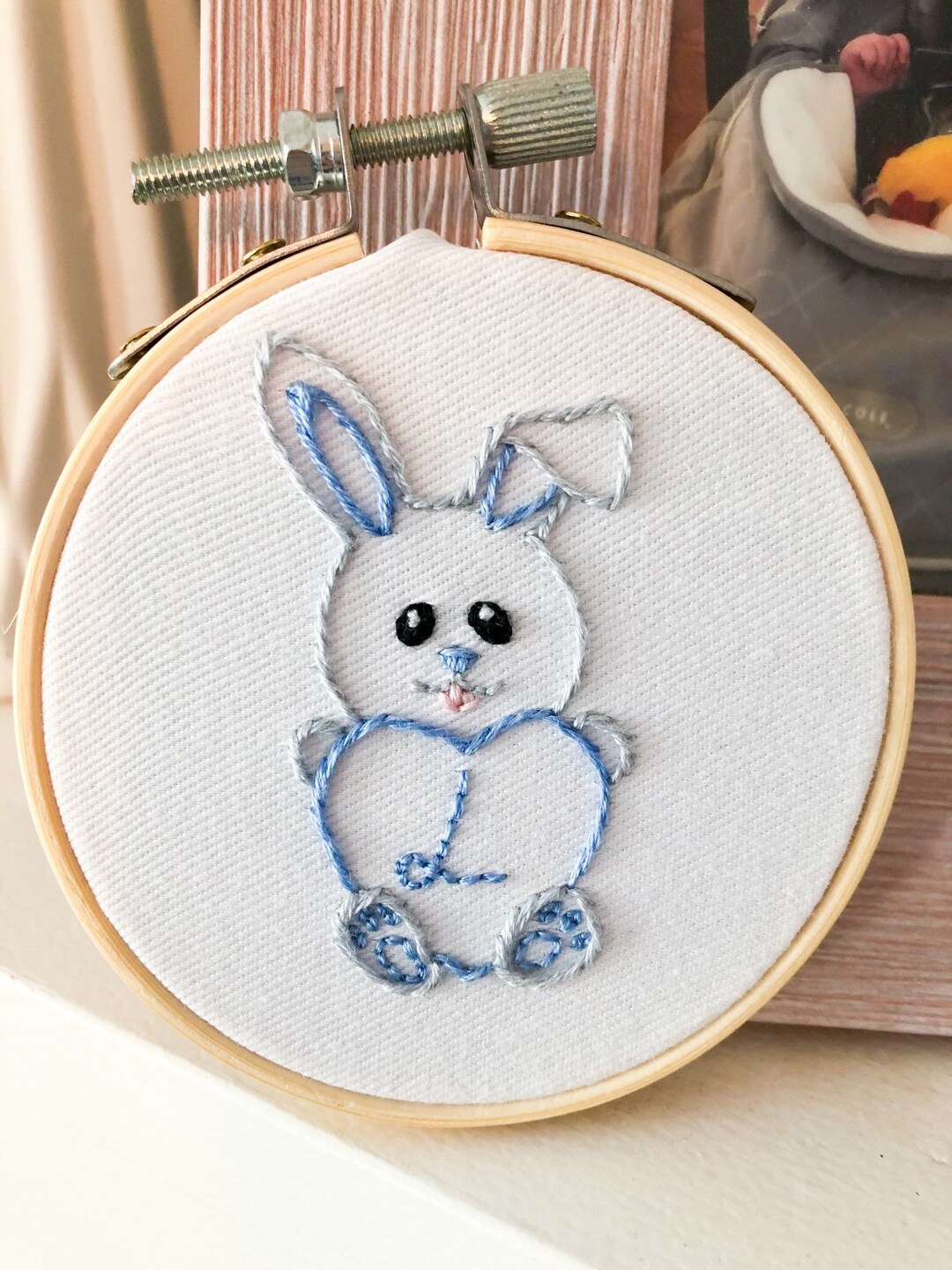 Adorable Easter Bunny Hoop - Personalized Initial and Color Options ...