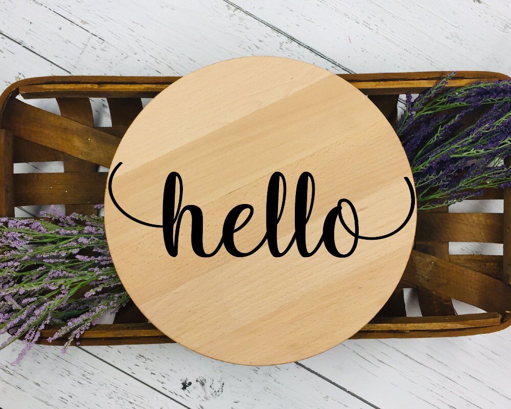 Hello Svg File Svg Saying Home Decor Front Door Decor - Etsy