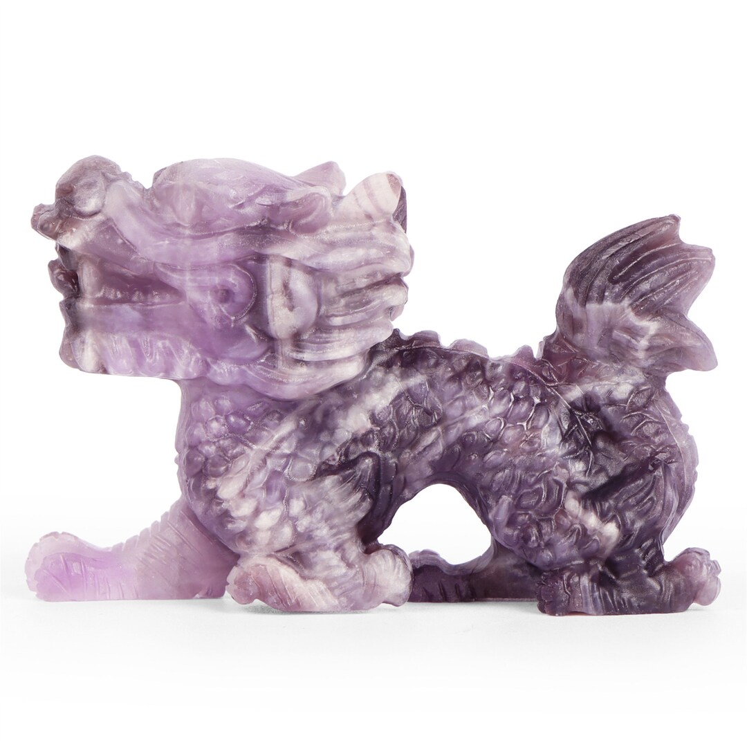 Crystal Dragon Figurine Hand Carved Fine Art Crafted Healing Stone ...