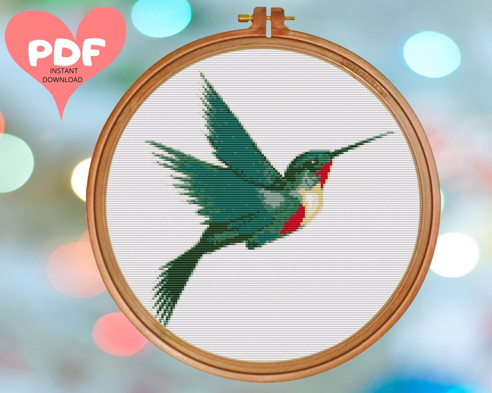 Hummingbird Fast and EASY BEGINNERS Counted Cross Stitch Pattern ...