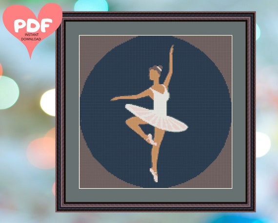 Dancing Ballerina Counted Cross Stitch Pattern Instant - Etsy
