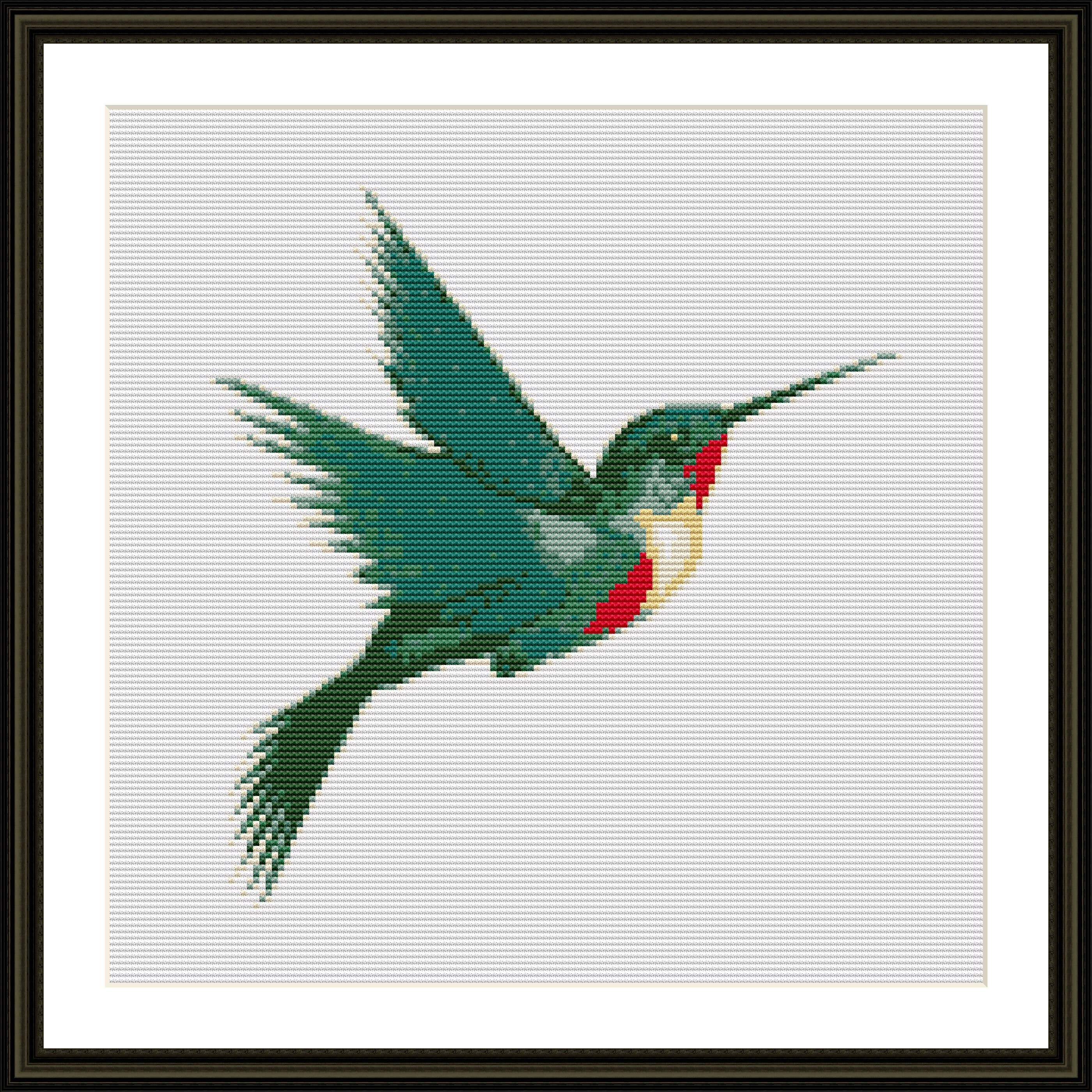 Hummingbird Fast and EASY BEGINNERS Counted Cross Stitch Pattern ...