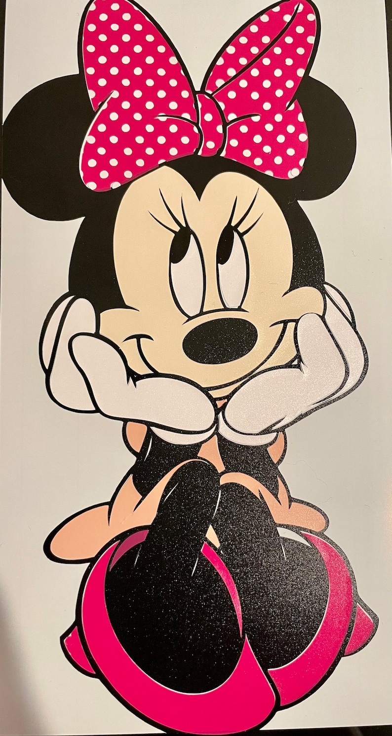 Minnie Mouse Vinyl Sticker - Etsy