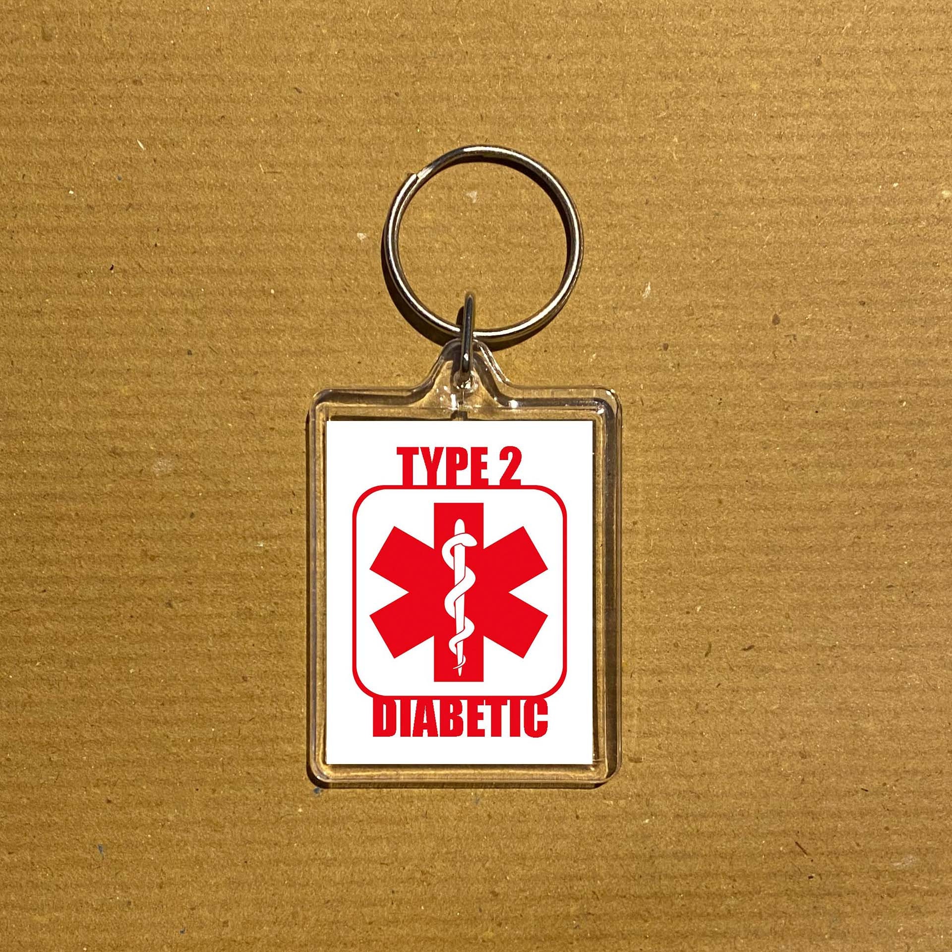 TYPE 2 Diabetic Keyring Medical Alert Type 2 Charm - Etsy