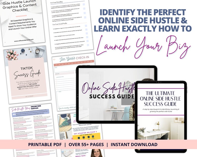 Side Hustle Planner Side Hustle Guide Passive Income Planner Online ...