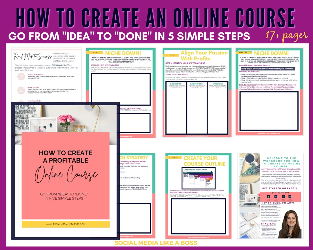 How to Create an Online Course Planner Online Course Workbook Online ...