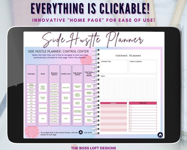 Side Hustle Planner MLM Planner Direct Sales Planner MLM Digital ...