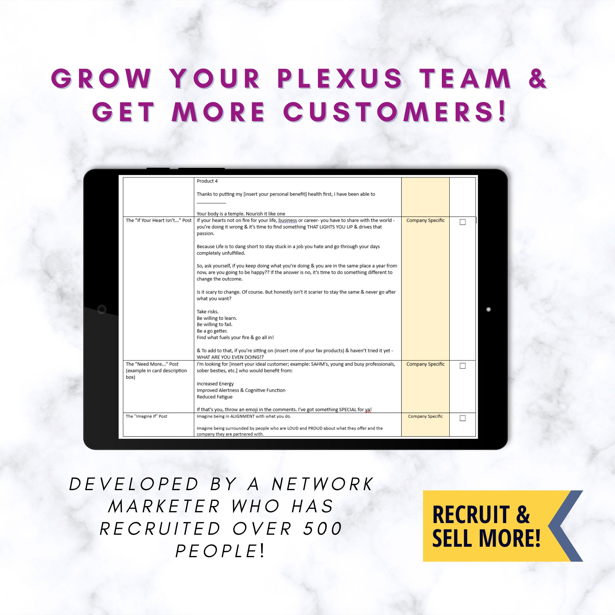Plexus Social Media Posts | Plexus Content Calendar | Plexus Social Media Captions - Etsy