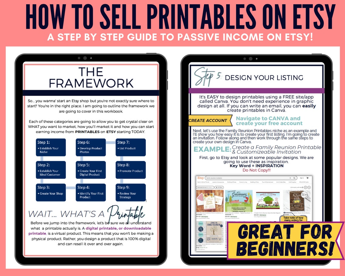 Printables Etsy Shop Planner Etsy Digital Products Guide Etsy - Etsy