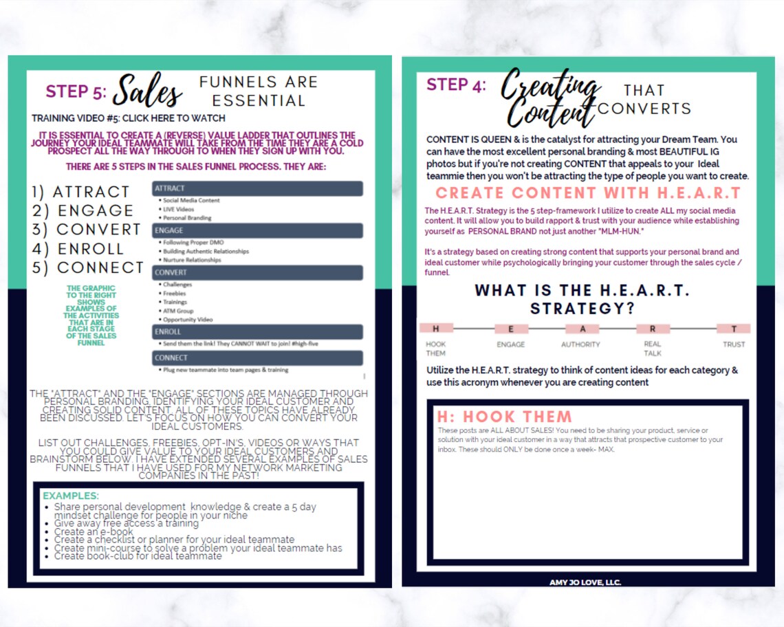 Direct Sales: Business Building Workbook Recruiting Planner - Etsy