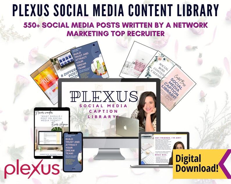 Plexus Social Media Posts Plexus Content Calendar Plexus Social Media Captions - Etsy