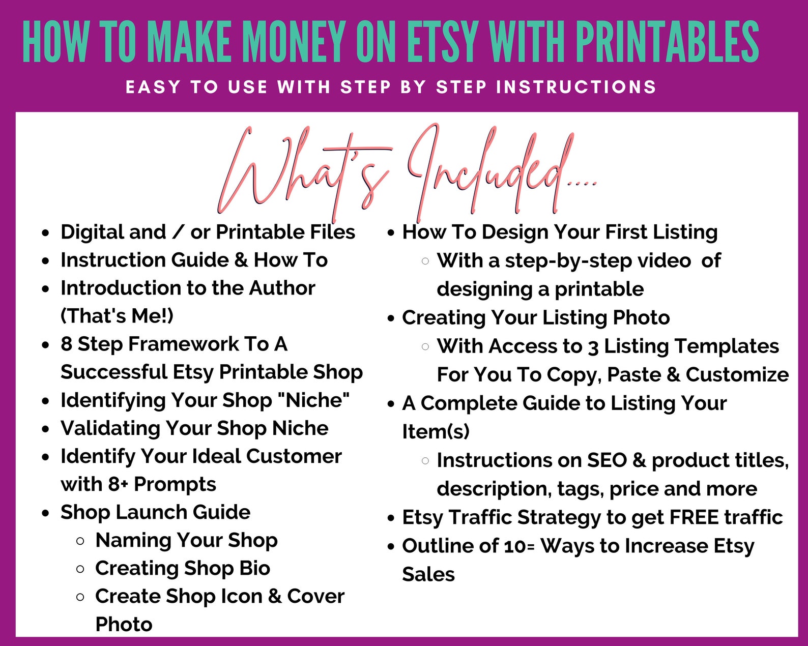 Printables Etsy Shop Planner Etsy Digital Products Guide Etsy - Etsy