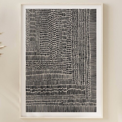 Abstract Print Black Dots Printable Minimalist Art Modern - Etsy