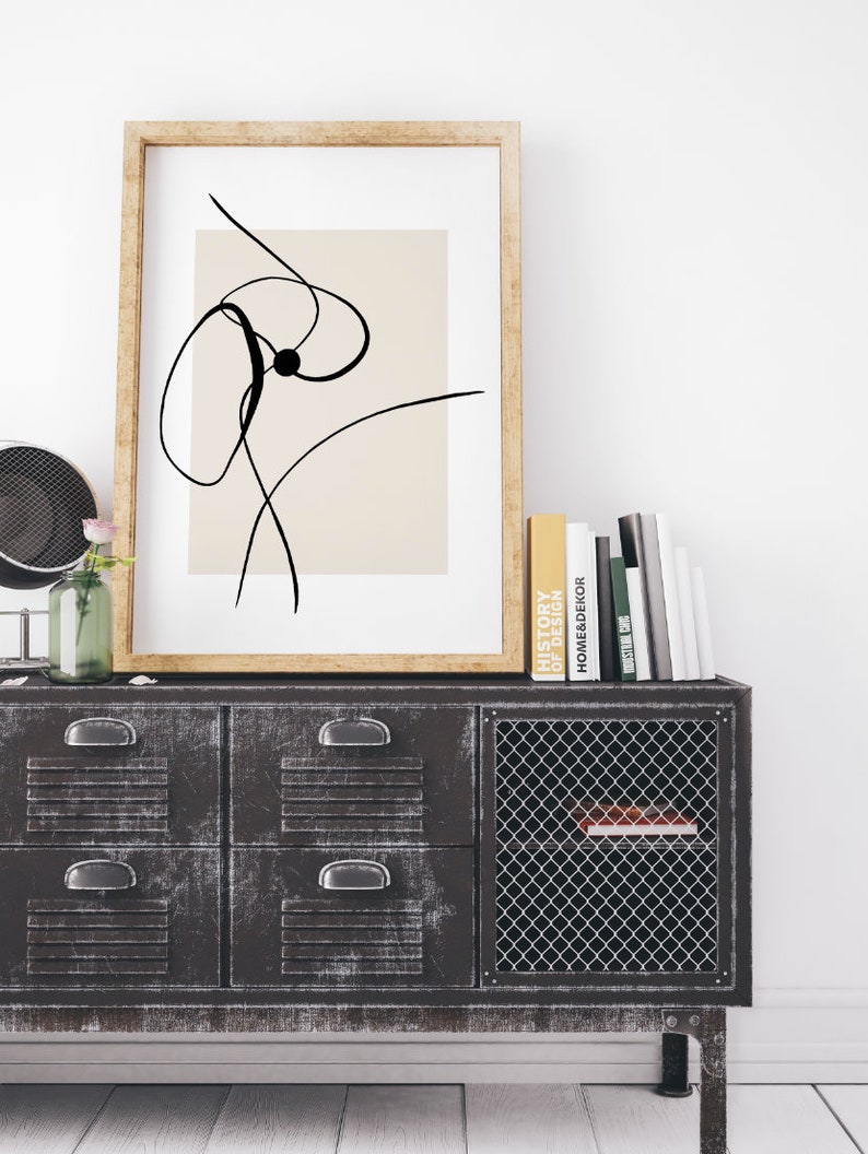 Fine Line Drawing Printable Wall Art One Line Drawing - Etsy