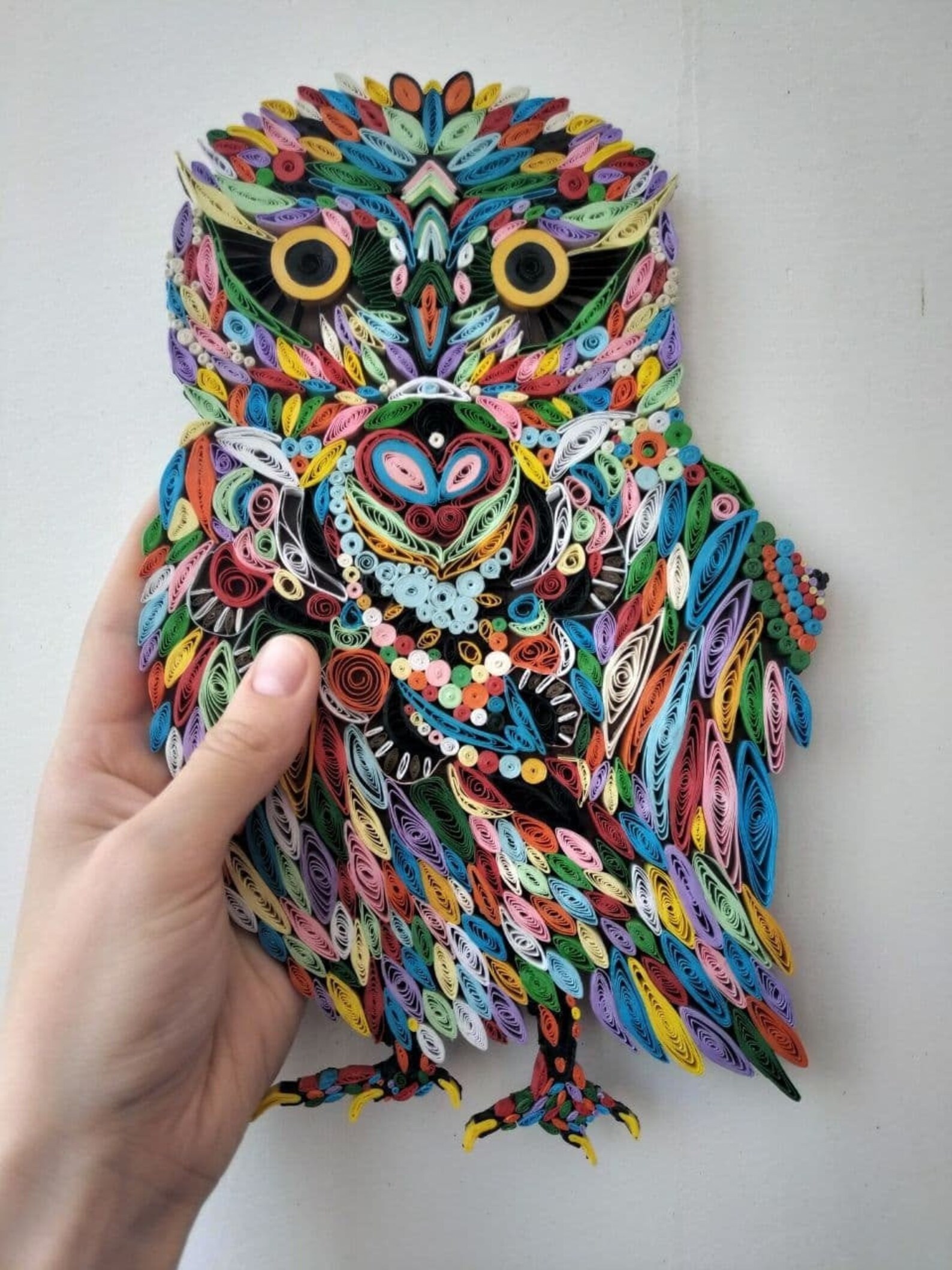Owl Decor. Owl Painting. Owl in Quilling Technique. Paper - Etsy