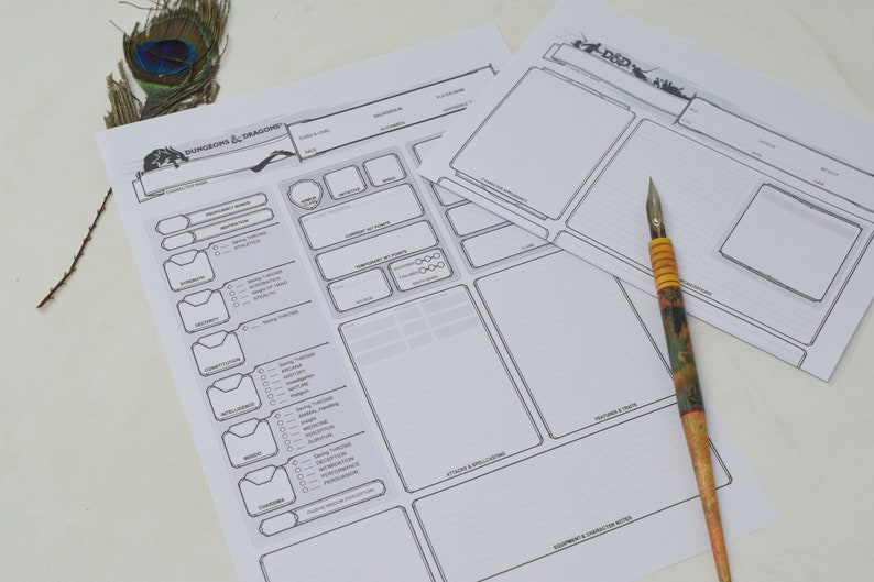 Dungeon Master Character Background : A4 Character Sheet PDF - Etsy