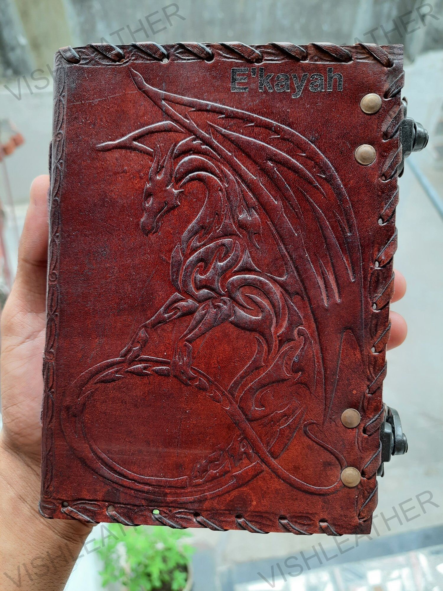 Celtic Dragon Leather Journal Dragon Leather Notebook Leather - Etsy