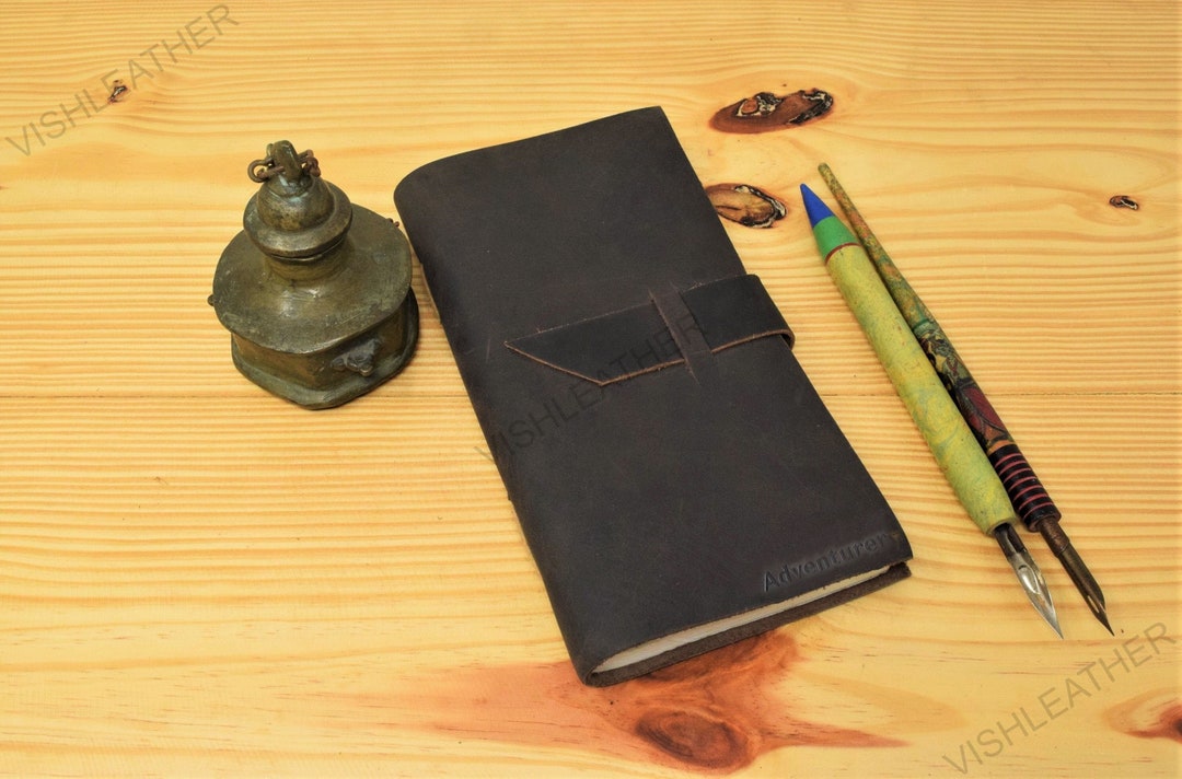 Adventurer Handbook Leather Journal Travel Leather Notebook - Etsy