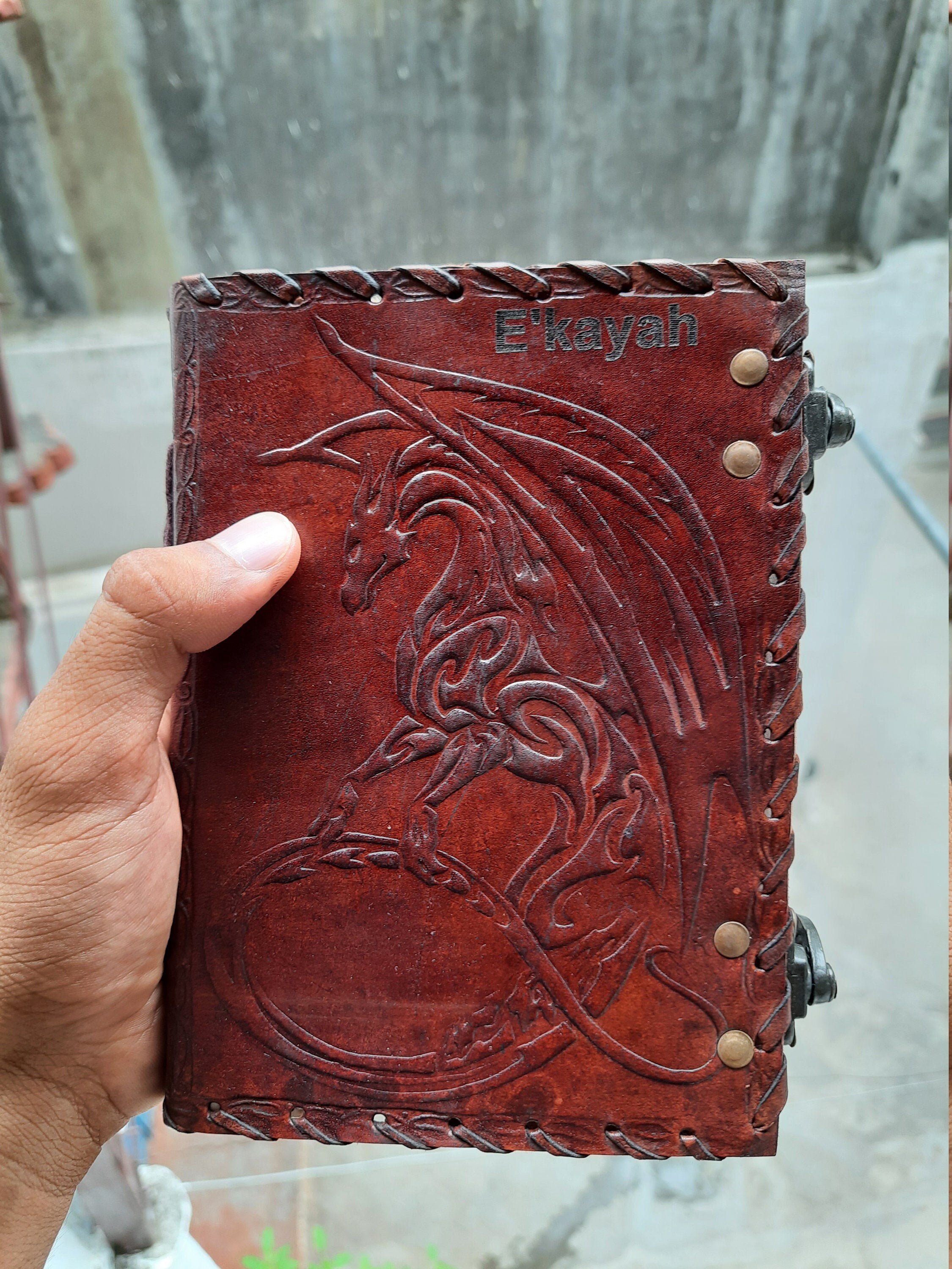 Celtic Dragon Leather Journal Dragon Leather Notebook Leather - Etsy