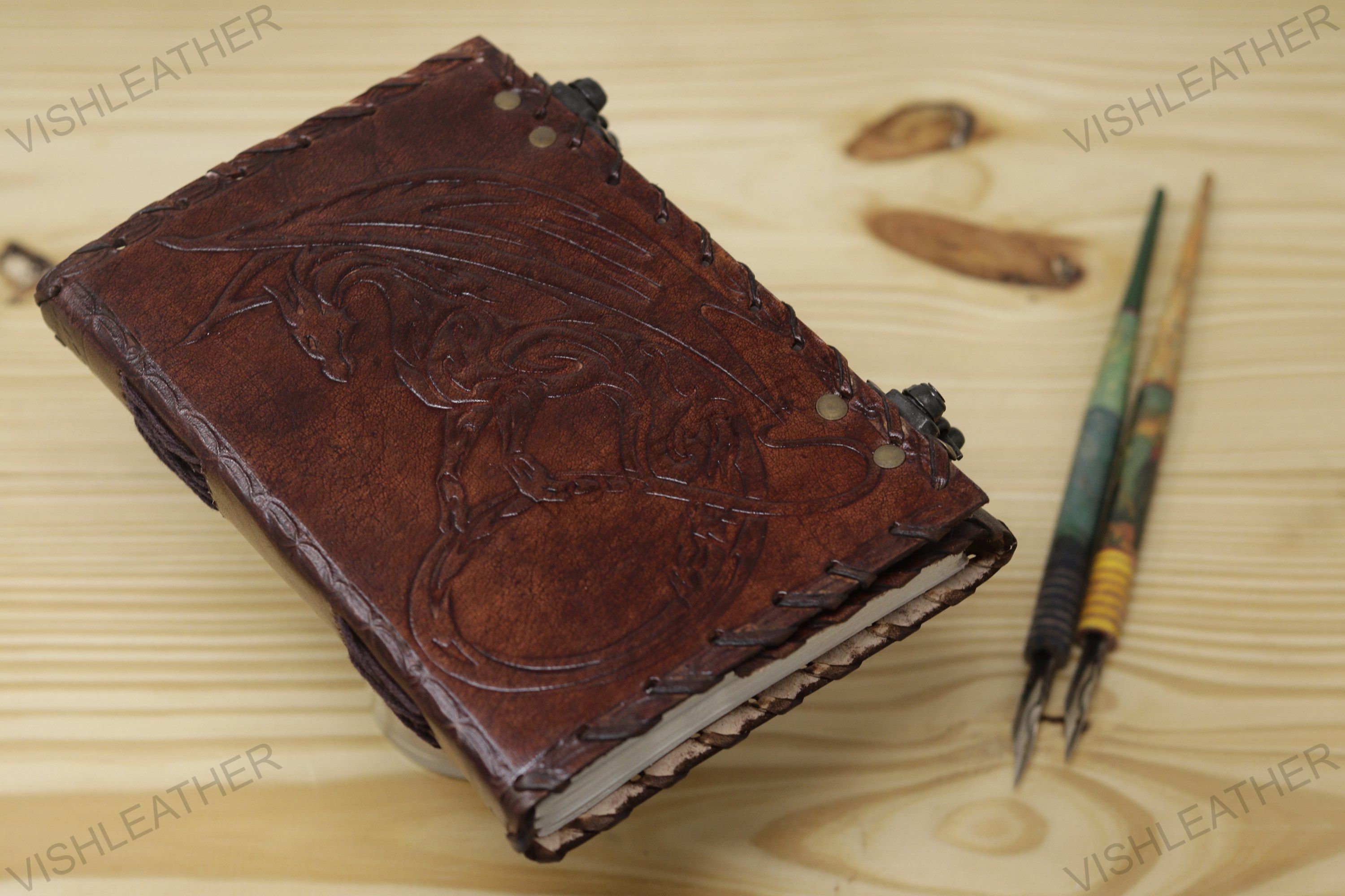Celtic Dragon Leather Journal Dragon Leather Notebook Leather - Etsy