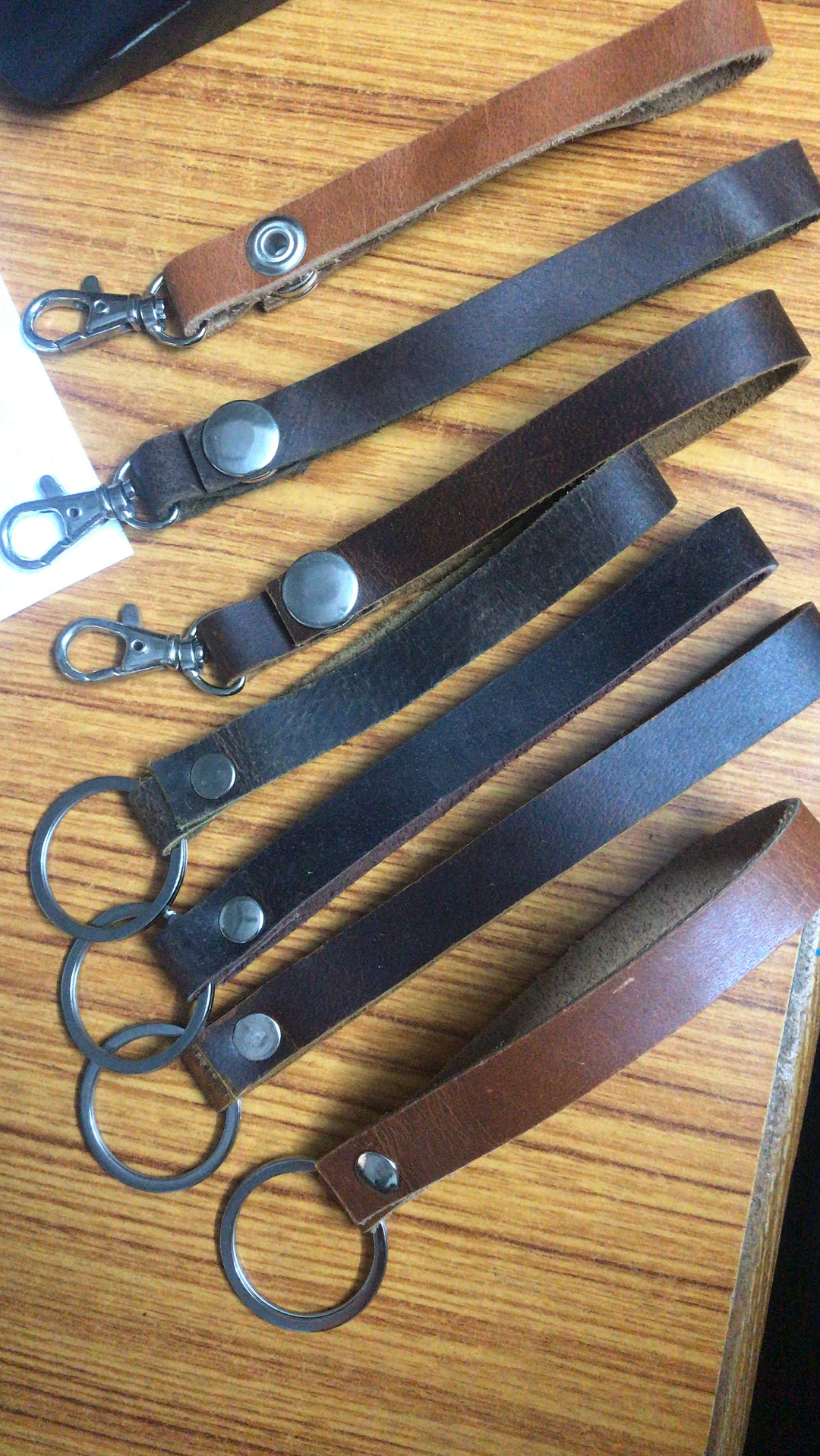 Personalized Leather Keychain Key Rings Custom Leather Keychain Leather ...