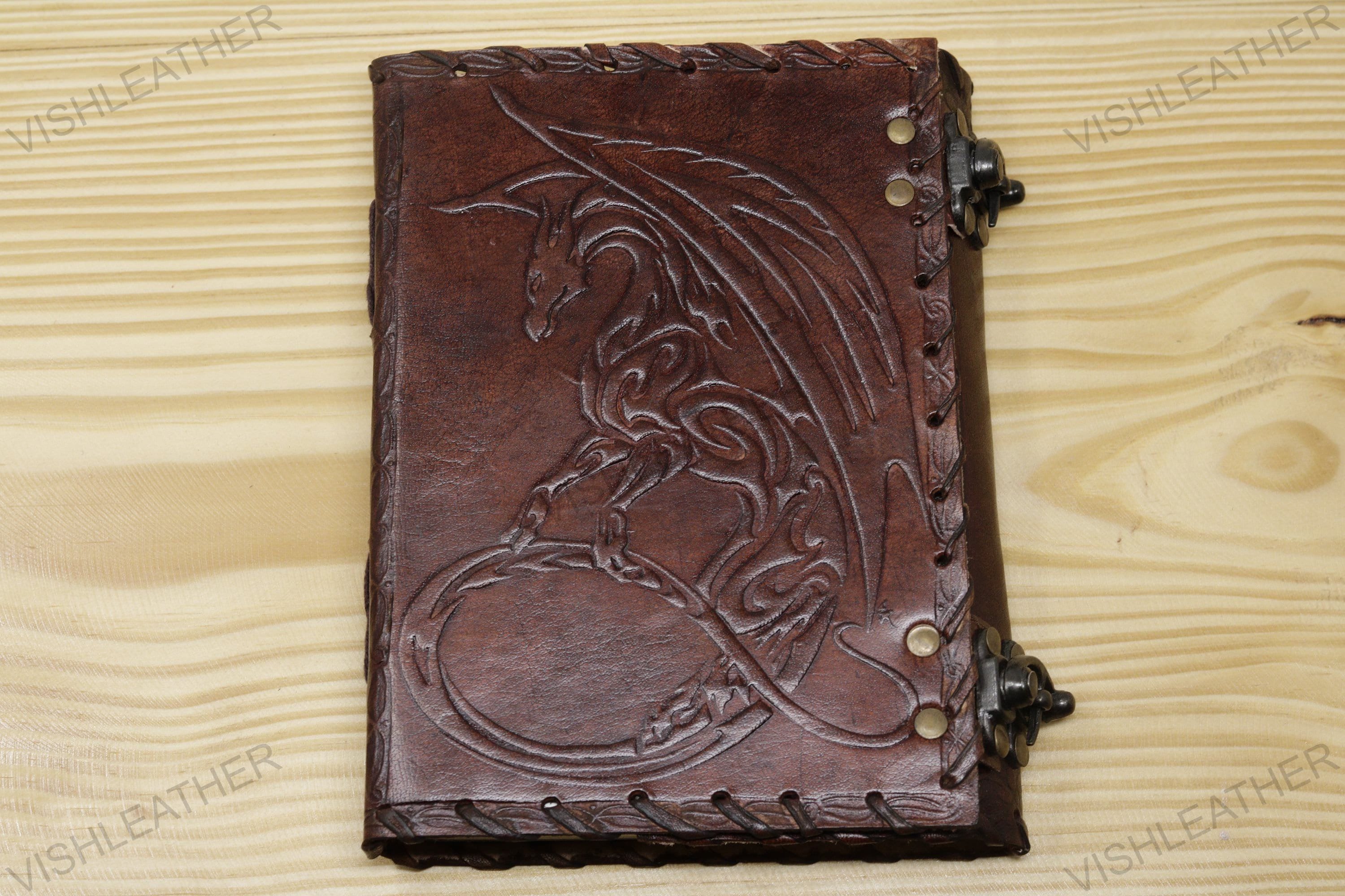Celtic Dragon Leather Journal Dragon Leather Notebook Leather - Etsy
