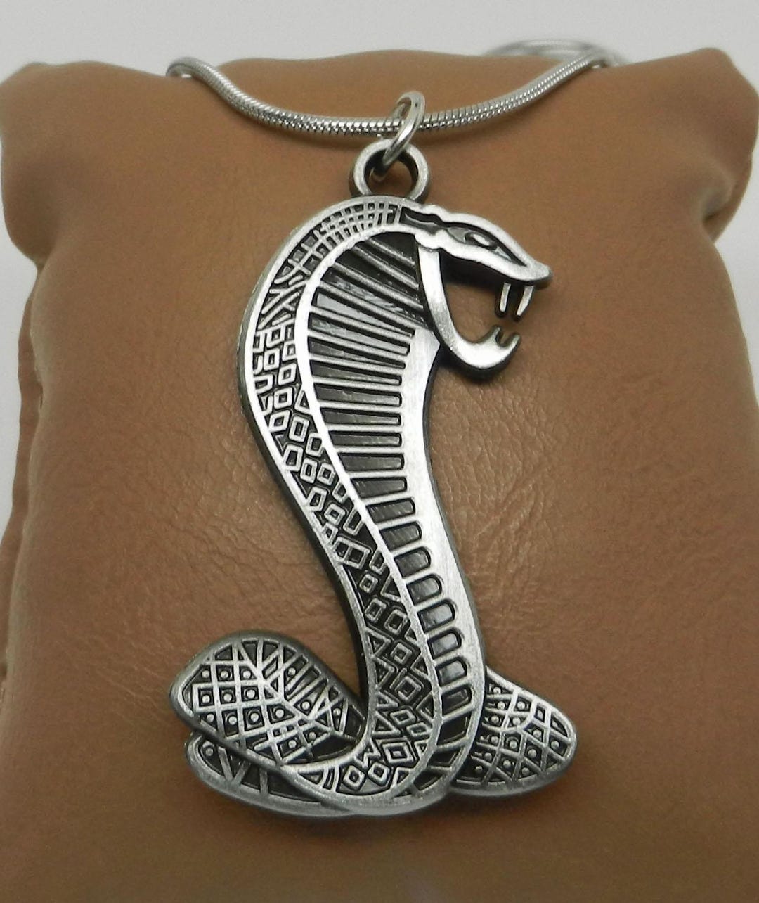 Ford Shelby Cobra Jet Snake Emblem Pendant With 22" Necklace Mustang ...