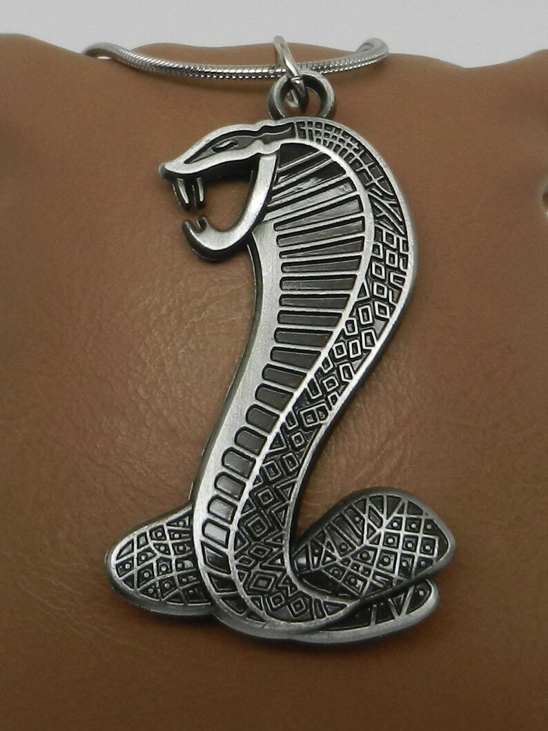 Ford Shelby Cobra Jet Snake Emblem Pendant With 22" Necklace Mustang ...