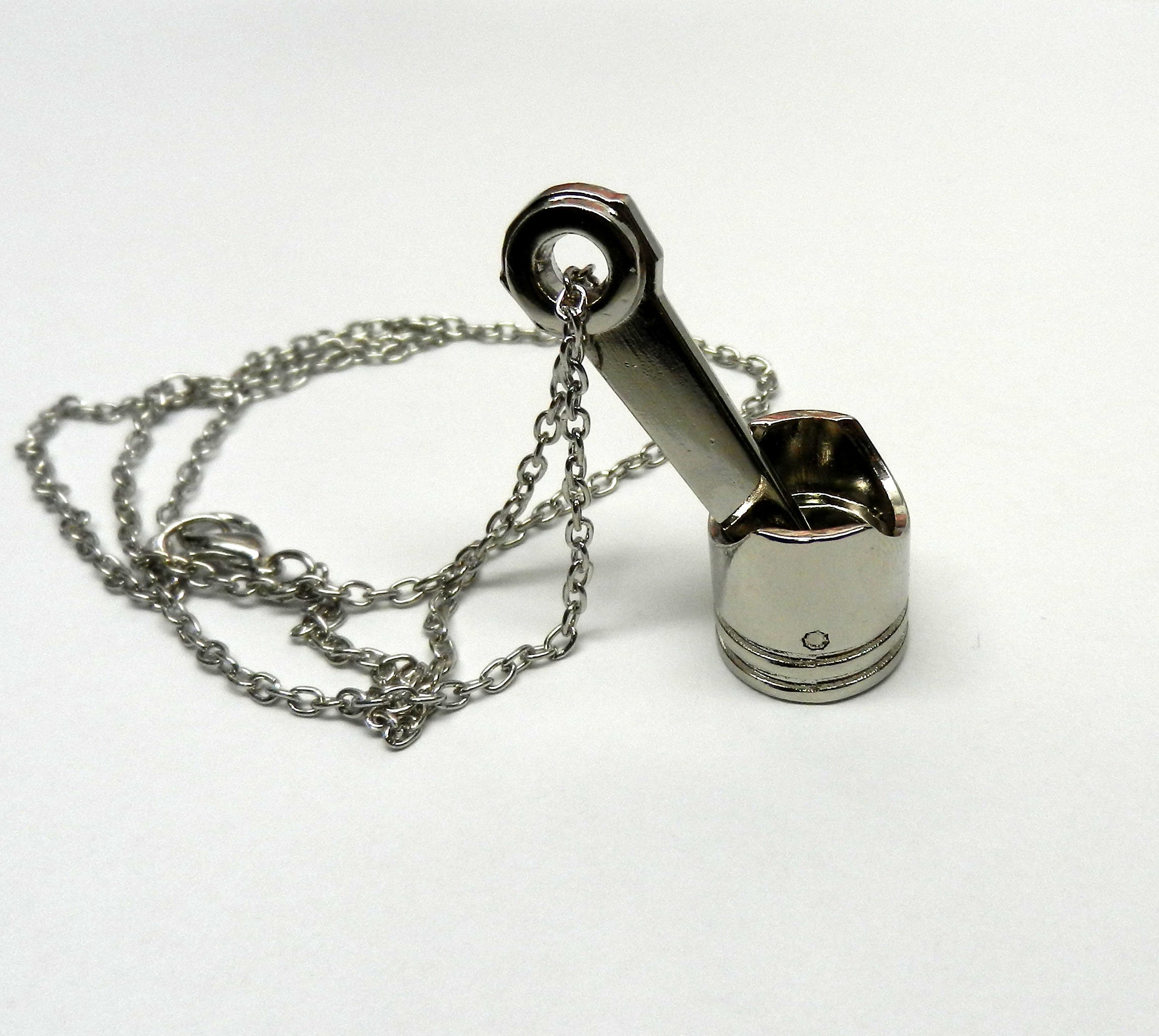 Car Engine Piston 19 Necklace Silver Tone Chrome Detroit - Etsy