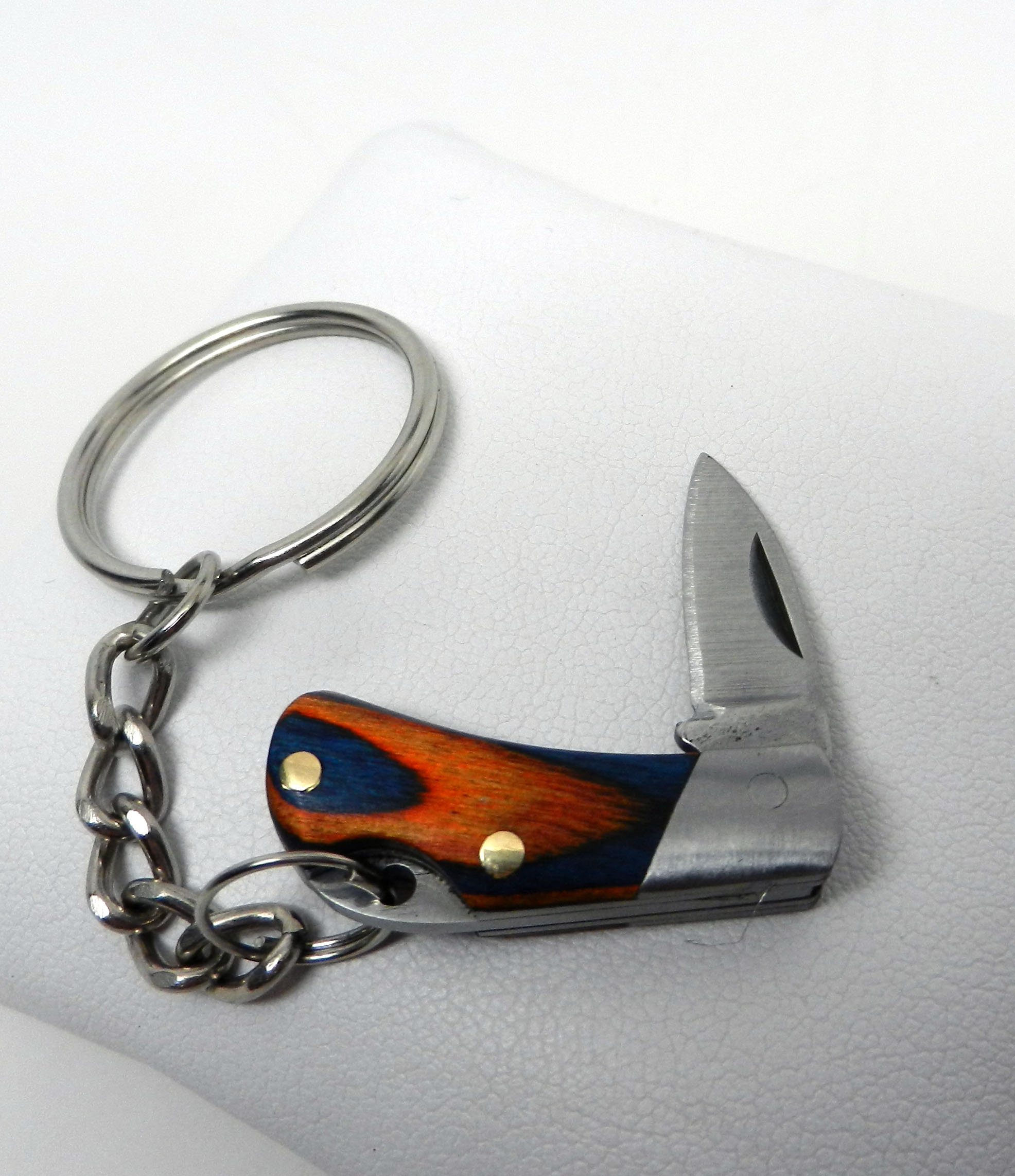 Mini Miniature Micro Tiny Small Pocket Folding Blade Knife Wood Grain ...