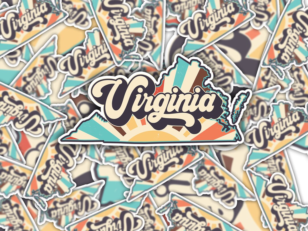 Virginia Retro Vinyl Sticker - Etsy