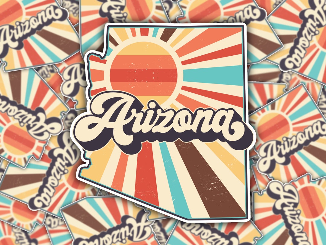 Arizona Retro Vinyl Sticker - Etsy