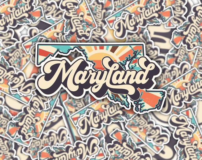 Ocean City Maryland License Plate Sticker, Waterproof Sticker, Eastern ...