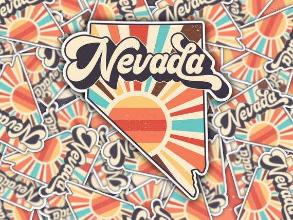 Nevada Retro Vinyl Sticker - Etsy