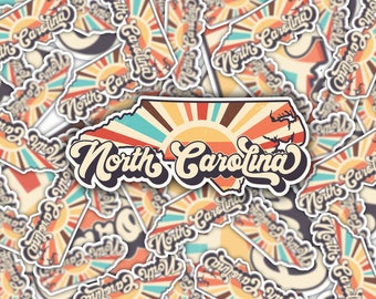 Vintage 1950's Style North Carolina NC the Tarheel State Retro Travel ...