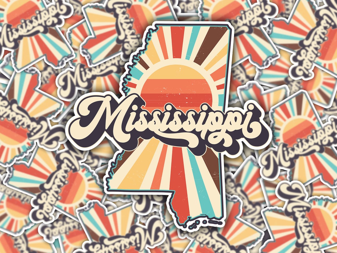 Mississippi Retro Vinyl Sticker - Etsy