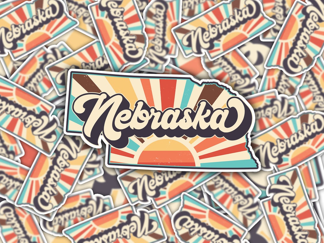 Nebraska Retro Vinyl Sticker - Etsy