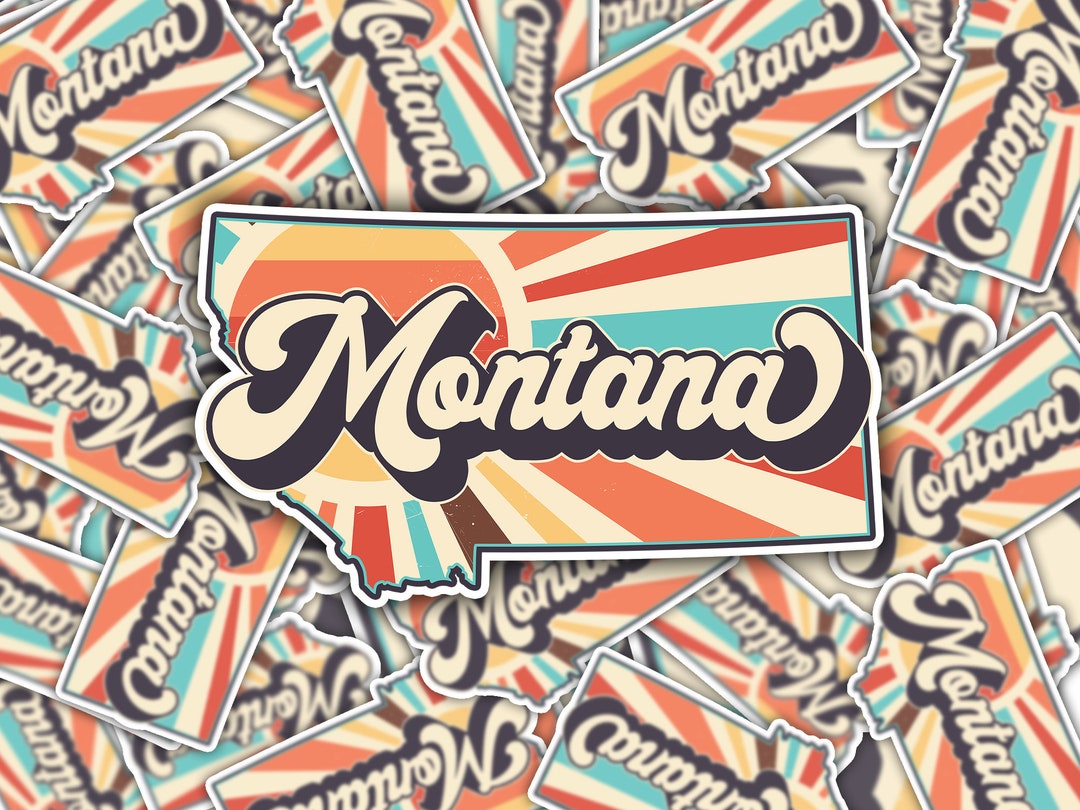 Montana Retro Vinyl Sticker - Etsy