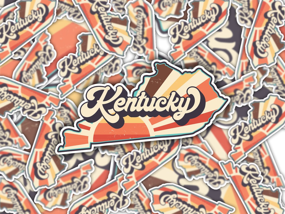 Kentucky Retro Vinyl Sticker - Etsy