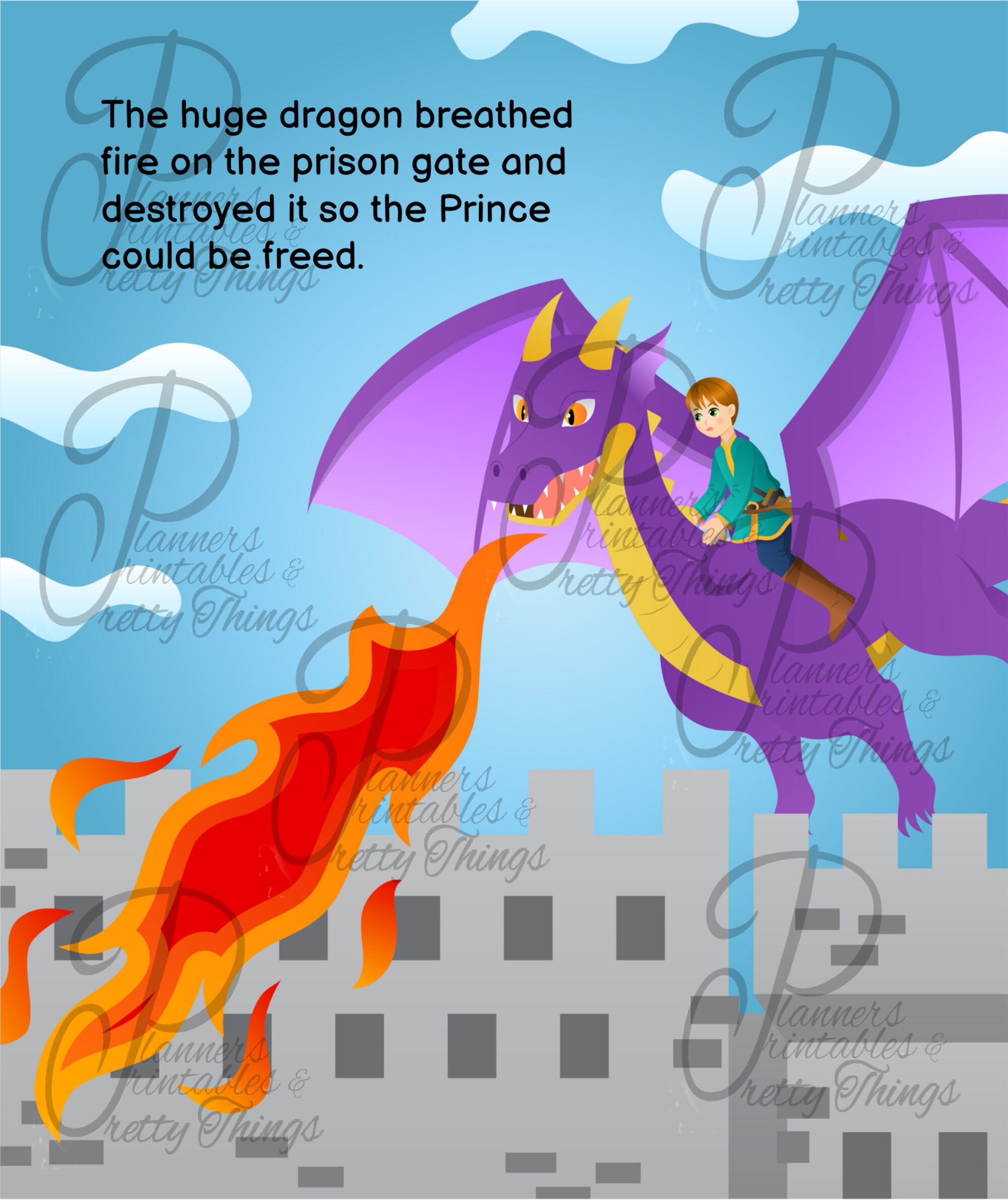 Prince and the Dragon Personalised Children's Story Book for Boys PDF ...